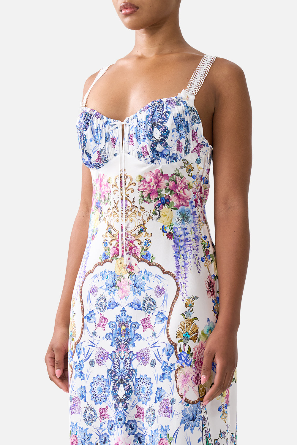 All About That Lace Gathered Bodice Bias Dress | CAMILLA AU – CAMILLA