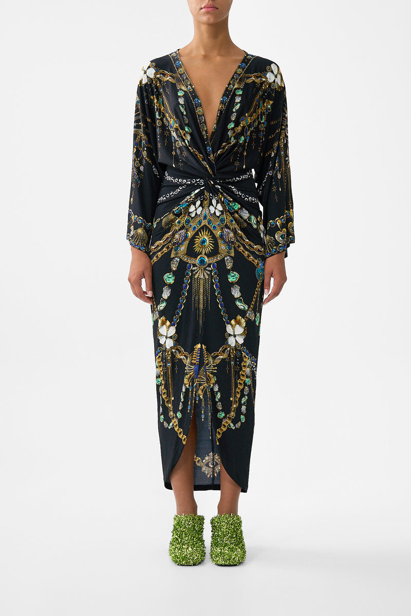 Amulets And Alchemy Long Split Front Twist Dress | CAMILLA AU – CAMILLA