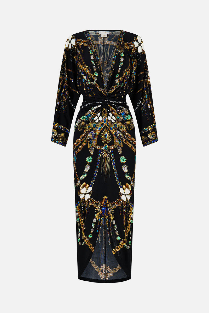 Amulets And Alchemy Long Split Front Twist Dress | CAMILLA AU – CAMILLA