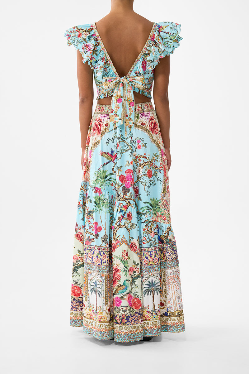 Sultans And Queens Deep V-Frill Short Sleeve Top | CAMILLA AU – CAMILLA