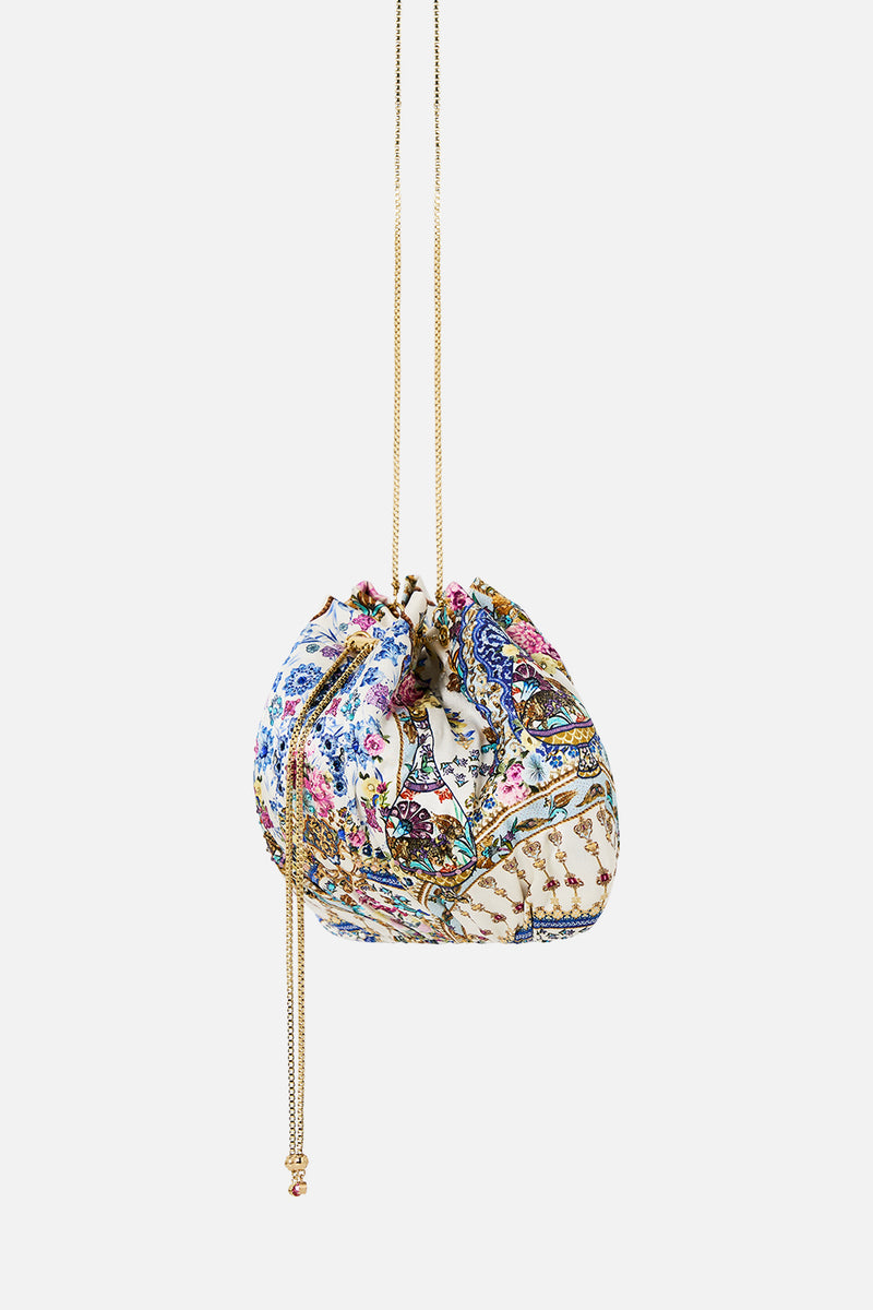 All About That Lace Drawstring Pouch Bag With Chain Strap | CAMILLA AU ...