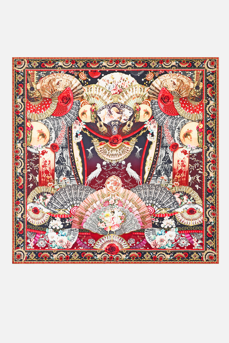 The Daughters Of Duende Large Crystalled Silk Square Scarf | CAMILLA AU ...