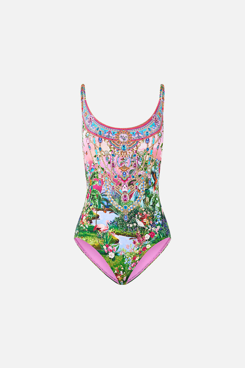 Turkish Delight Scoop Neck One Piece With Scoop Back | CAMILLA AU – CAMILLA