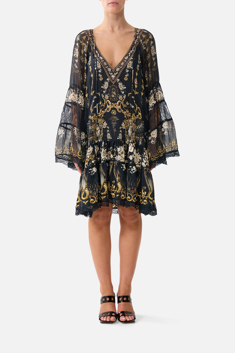 The Flamenco Folklore A-Line Gathered Panel Dress | CAMILLA AU – CAMILLA