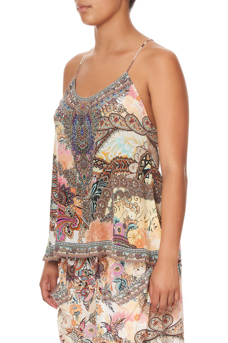 T Back Shoestring Top, Carnaby Disco | CAMILLA AU – CAMILLA