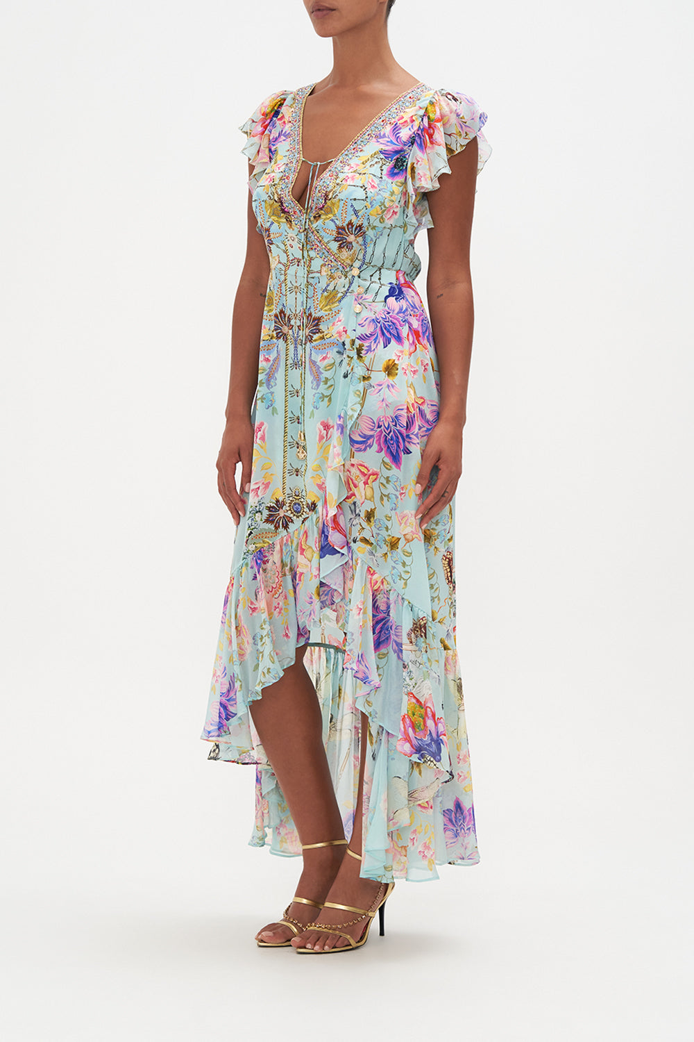 Ruffle Wrap Dress, Love Web | CAMILLA AU – CAMILLA