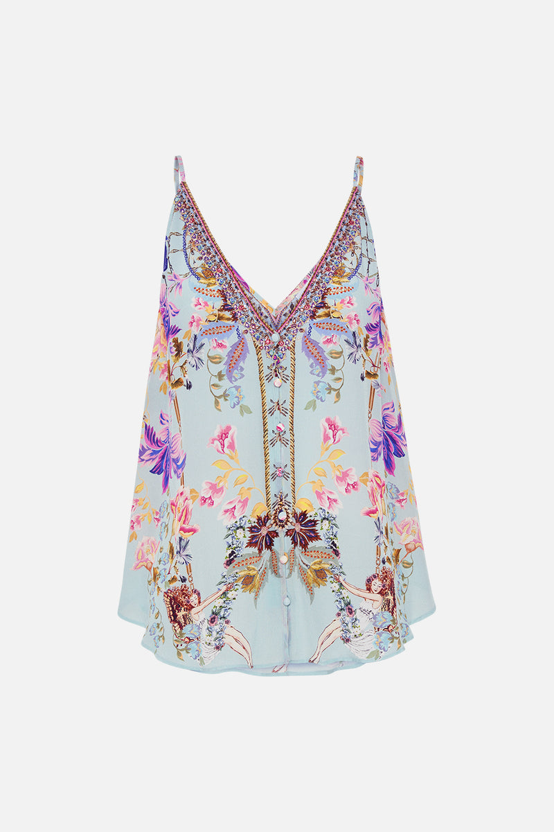 Button Front V Neck Cami, Love Web | CAMILLA AU – CAMILLA