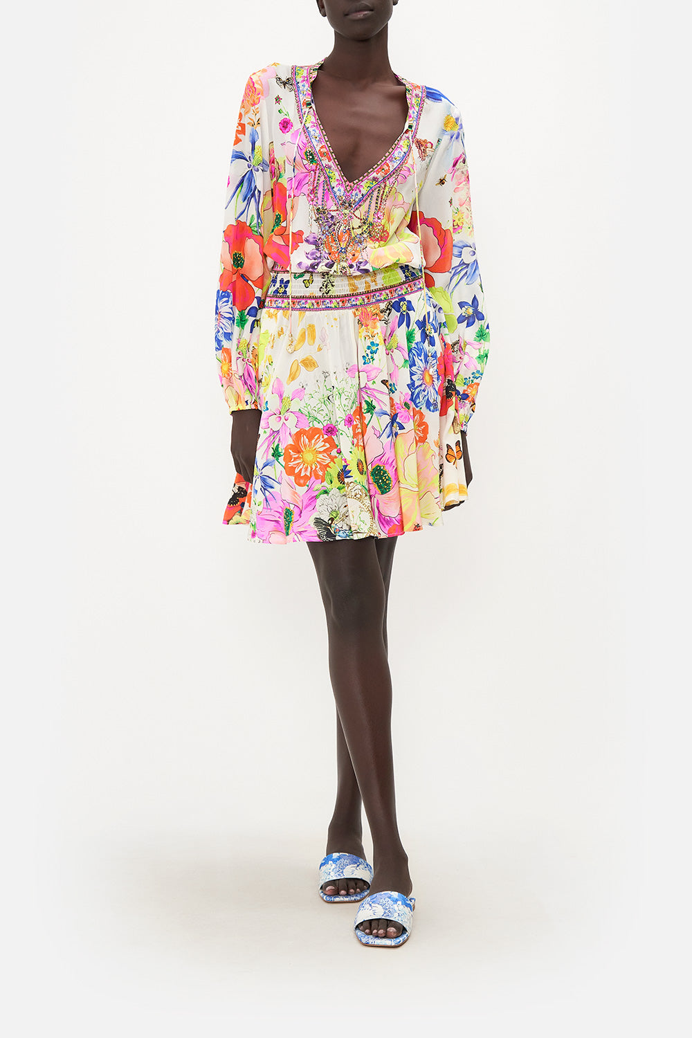 Shirred Relaxed Short Dress, Fairy Gang | CAMILLA AU – CAMILLA