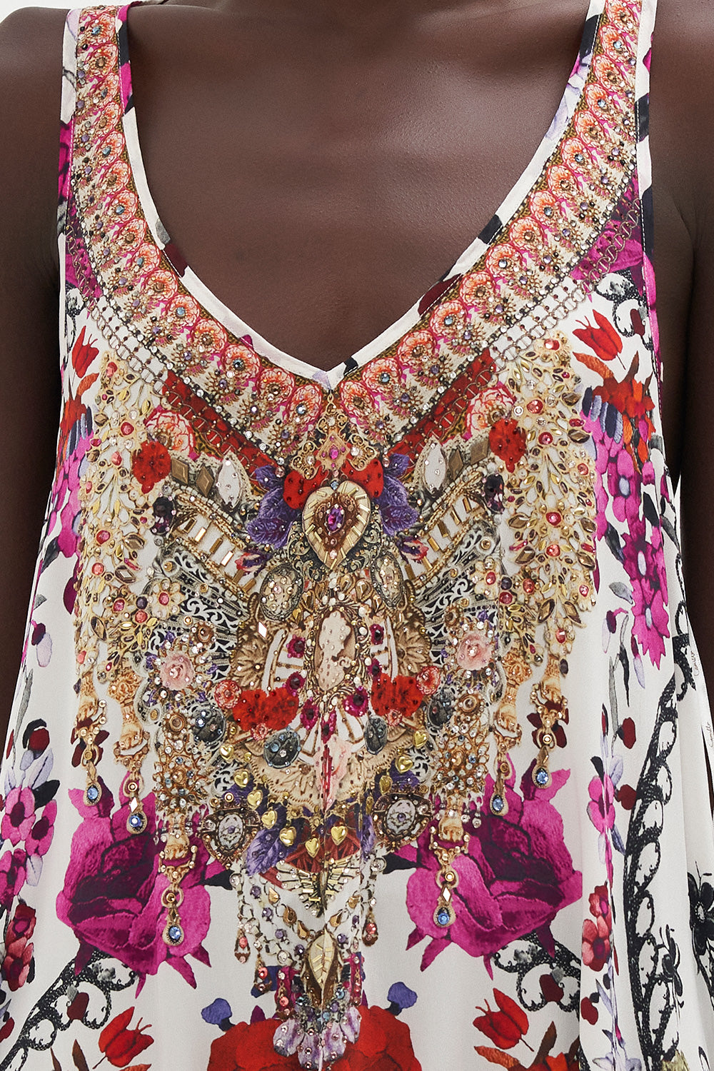 V Neck Racerback Dress, Reign Of Roses | CAMILLA AU – CAMILLA