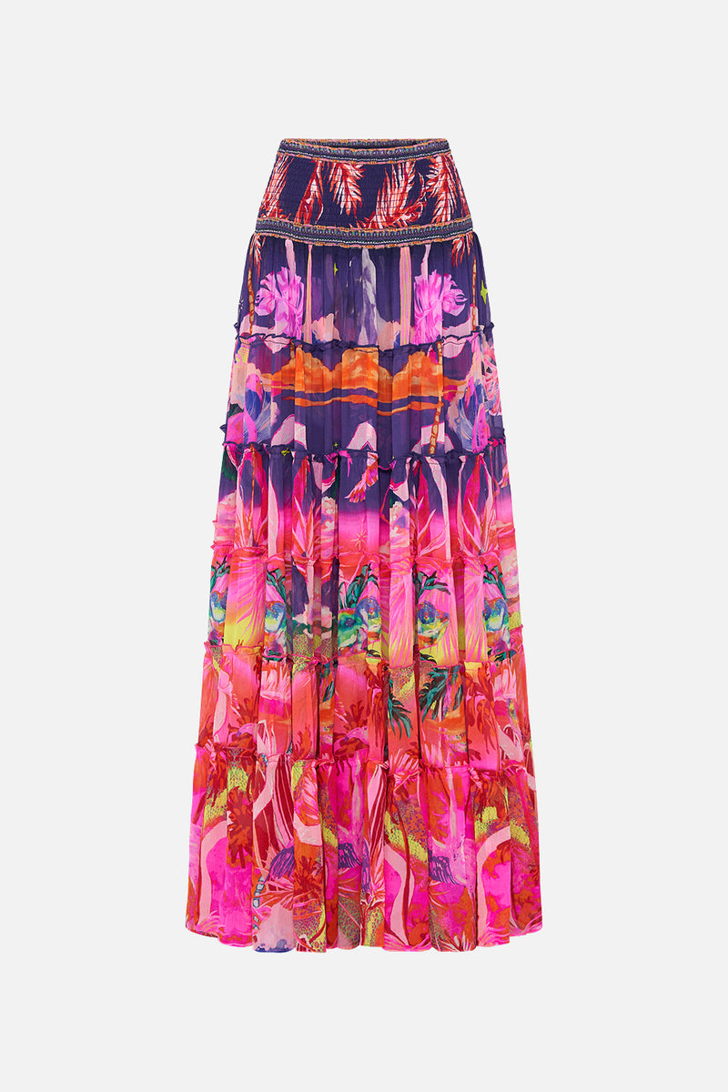 Sheer Tiered Maxi Skirt | CAMILLA AU – CAMILLA