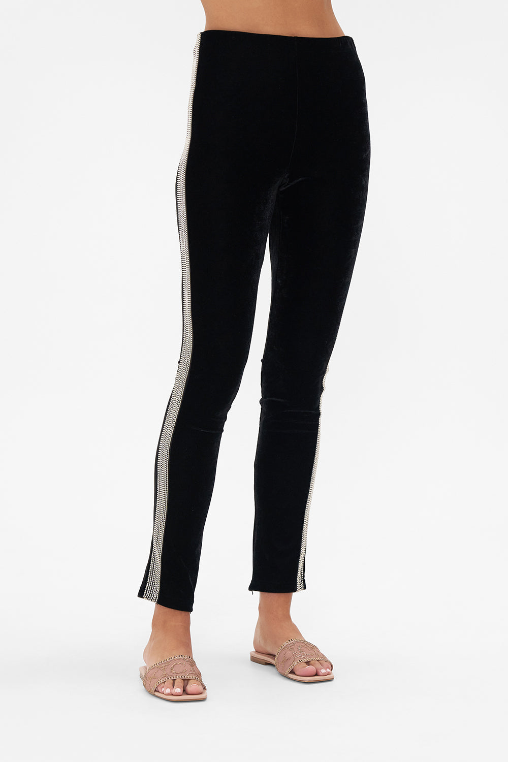 Velvet Pant With Ankle Zip, Curtain Call Chaos | CAMILLA AU – CAMILLA