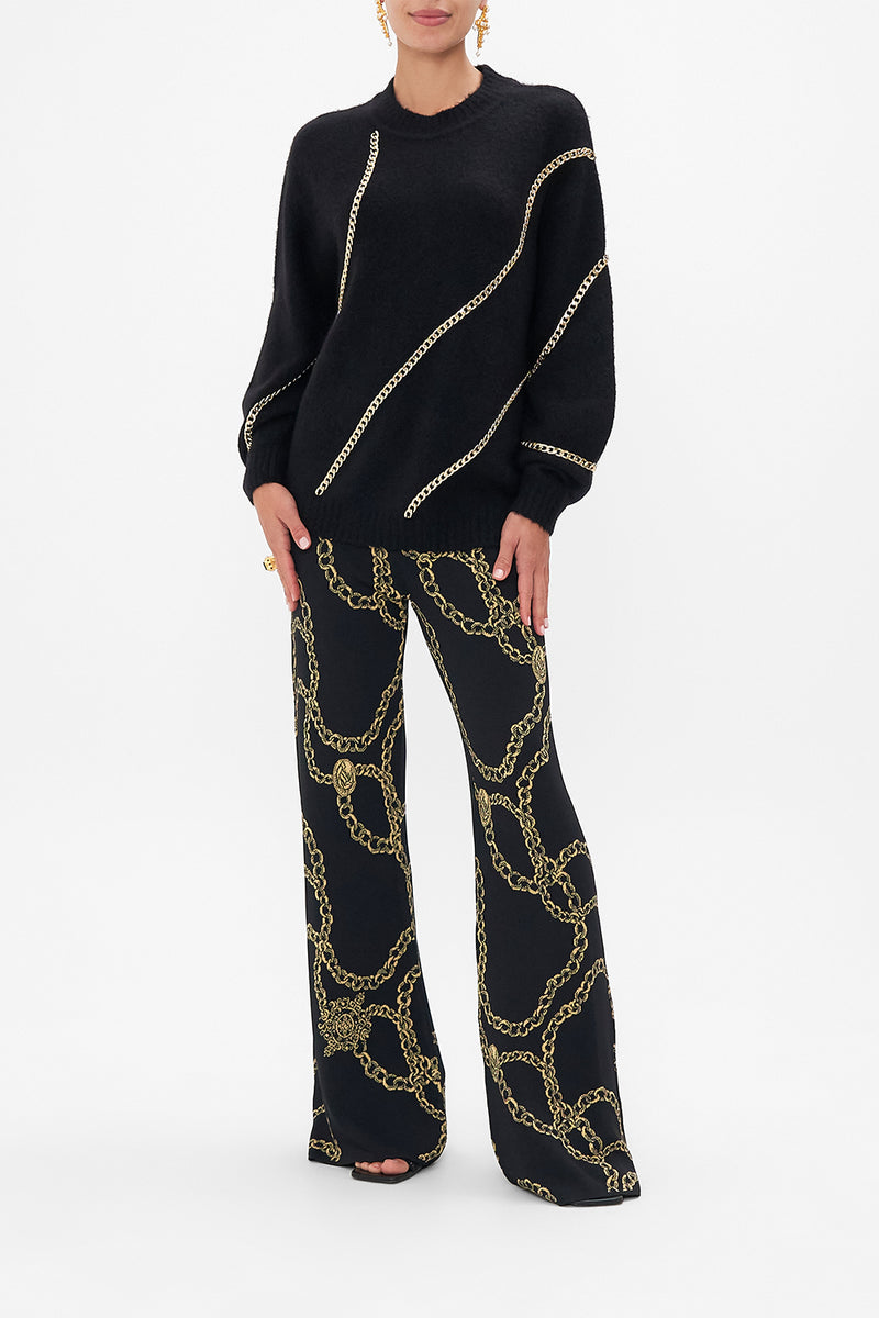 Crew Neck Full Sleeve Jumper With Chains| CAMILLA AU – CAMILLA