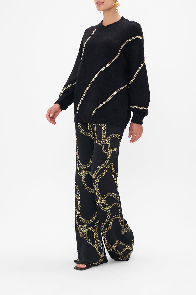 Crew Neck Full Sleeve Jumper With Chains| CAMILLA AU – CAMILLA