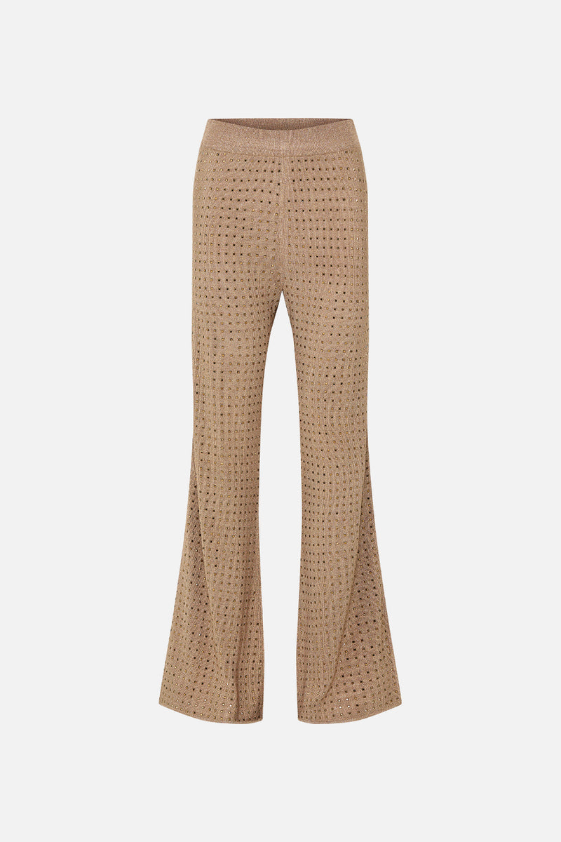 Flared Jacquard Knit Pant, Ravin Raven | CAMILLA AU – CAMILLA