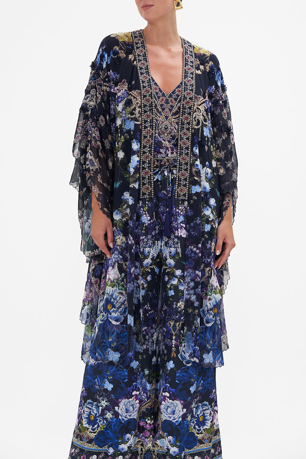 Scalloped Edge Layer, Obsidian Bloom | CAMILLA AU – CAMILLA