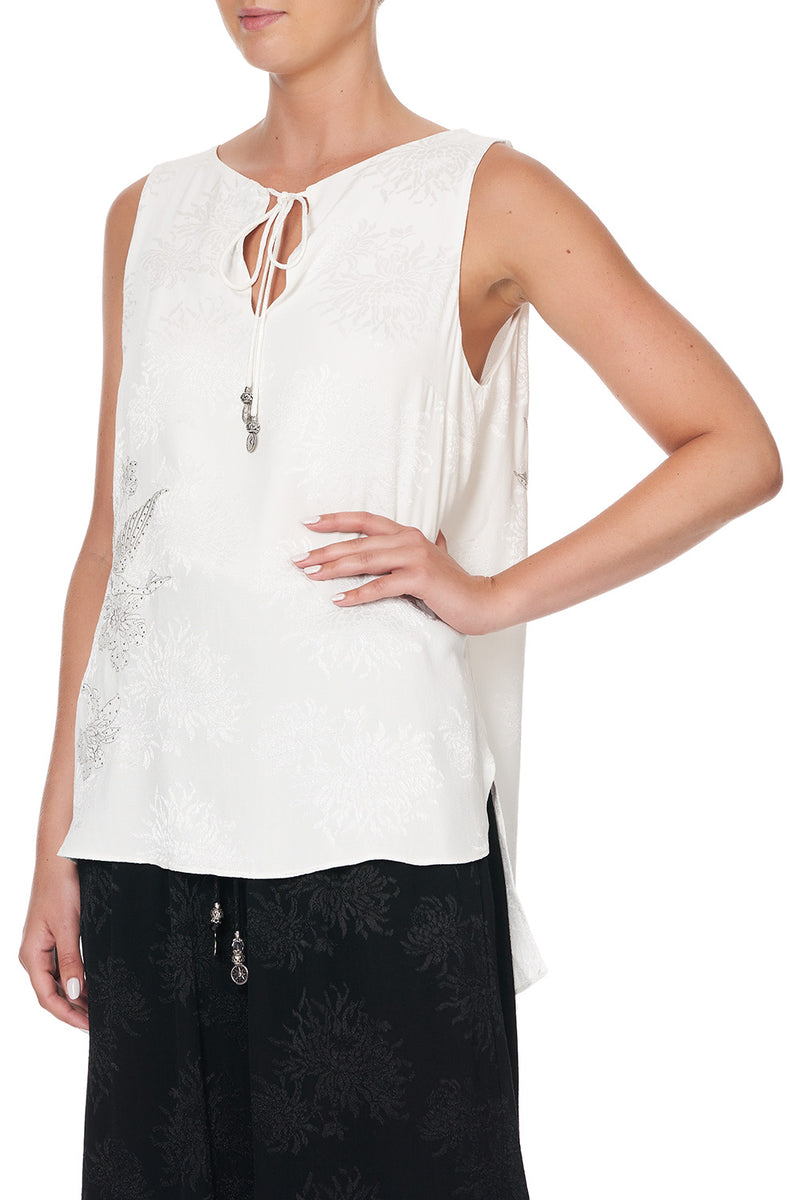 Side Split Top, Silver Linings | CAMILLA AU – CAMILLA