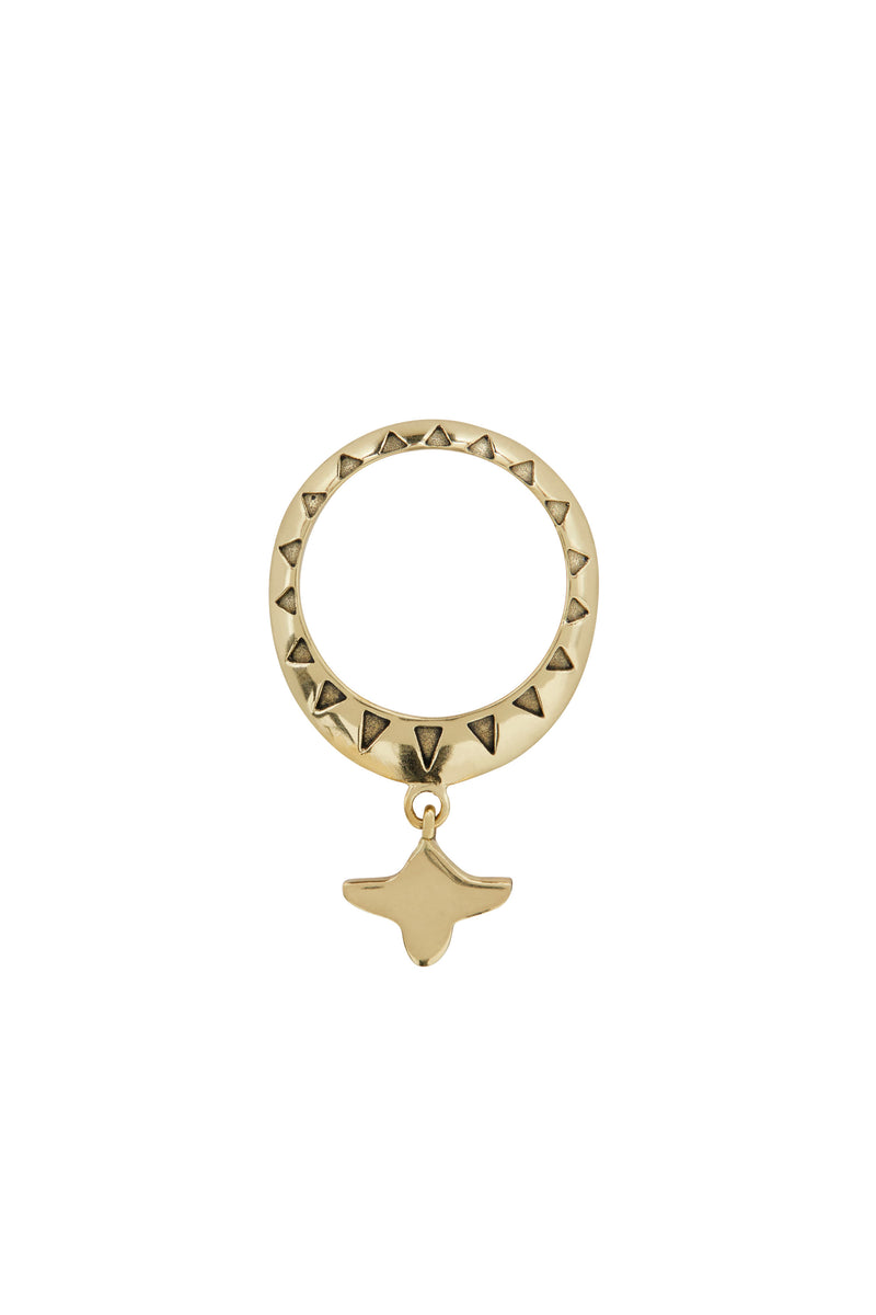 DROP MOTIF RING GOLD BRASS – CAMILLA